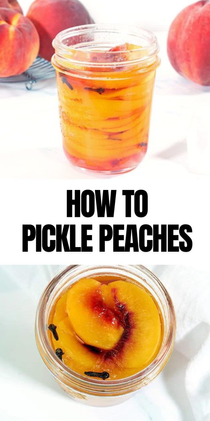 Quick and Easy Pickled Peaches (Spiced Peaches) - Foodie and Wine