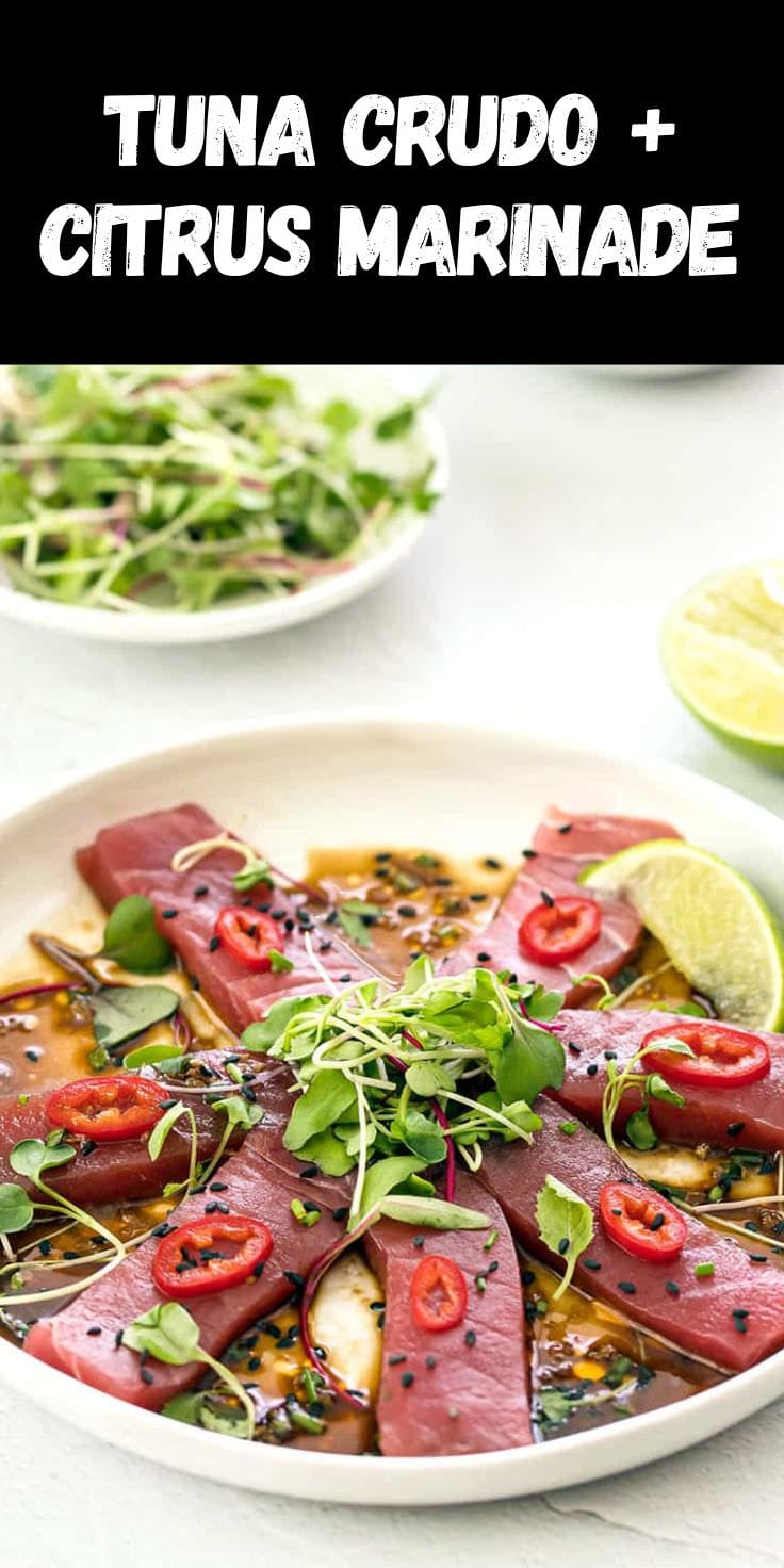 Tuna Crudo with Citrus Dipping Sauce - Foodie and Wine