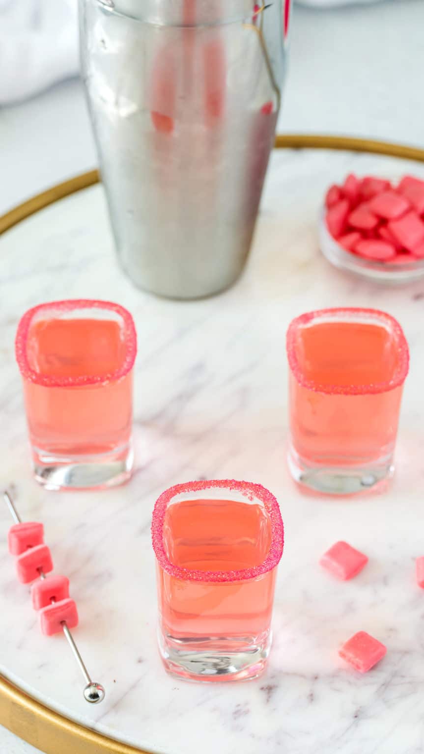 Pink Starburst Shooter (Only 3 Ingredients!) - Foodie and Wine