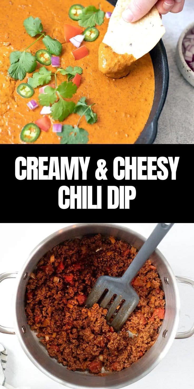 Creamy Chili Cheese Dip (Canned or Homemade Chili)