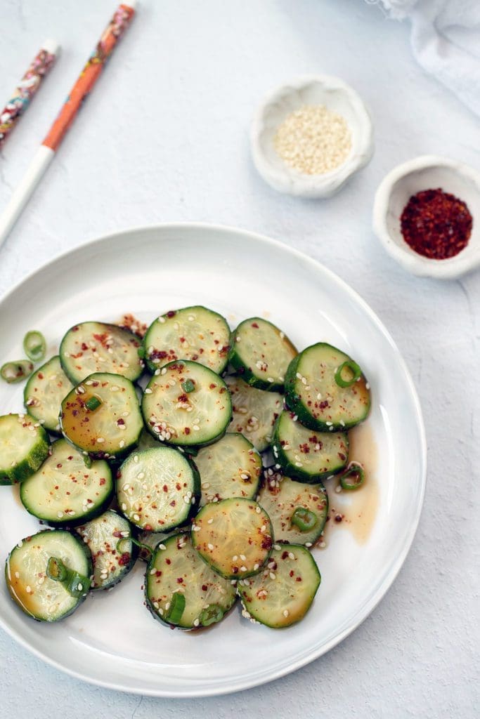 Korean Cucumber Salad (Oi Muchim) - Foodie and Wine