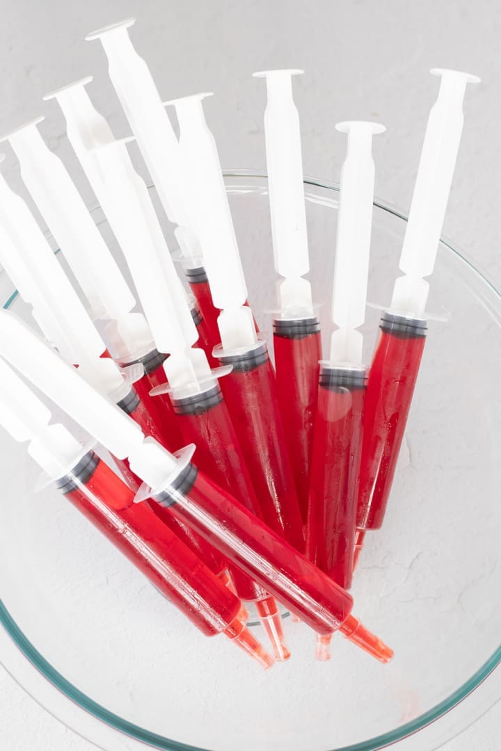 Halloween Jello Shot Syringes - Foodie And Wine