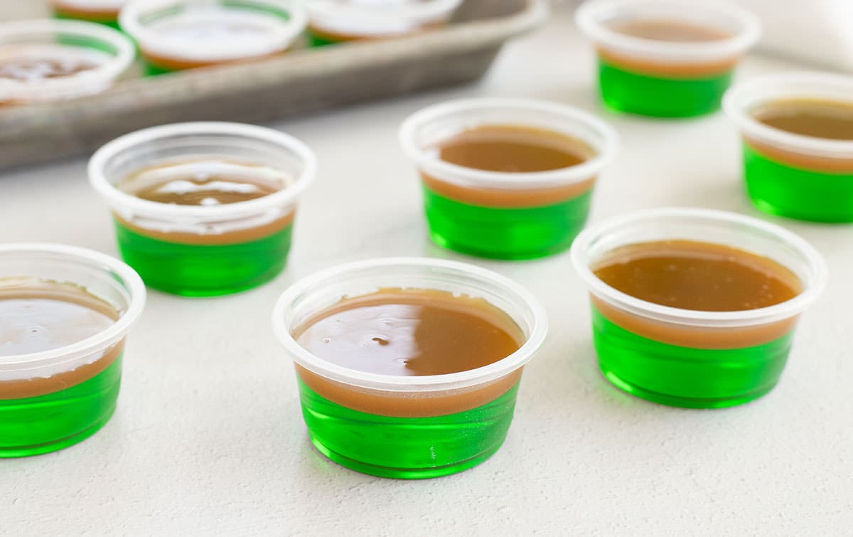 Caramel Apple Jello Shots - Foodie and Wine