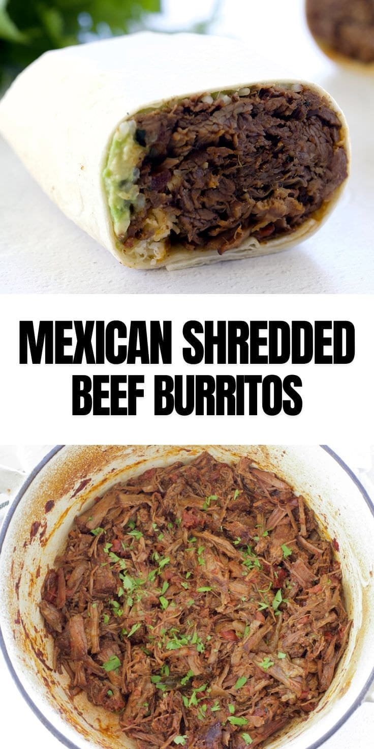 Shredded Beef Burritos - Foodie and Wine